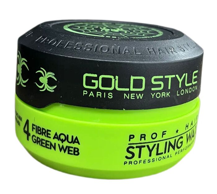 GOLD STYLE HAIR WAX 4 FIBER AQUA GREEN :: Deluxebarbershop.nl
